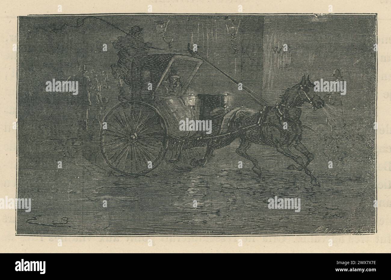 "The strange looking vehicle, with the coachman sitting on a box at the ...