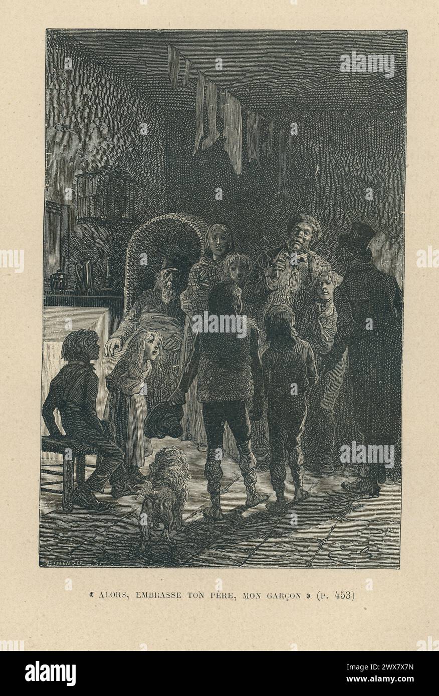 Rémi meets his so-called real family in London. Part II, Chapter XXXIV ...