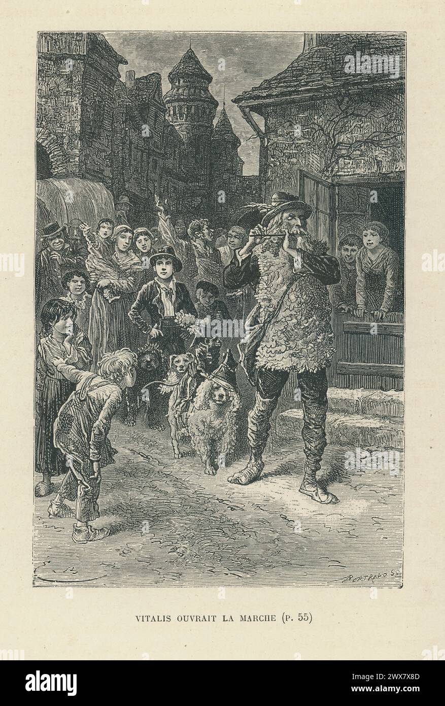 Vitalis led the way. Part I, Chapter VI. Illustration from "Sans ...