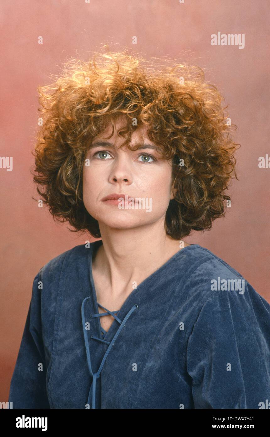 Studio portrait of French singer Sabine Paturel, circa 1986 Stock Photo ...