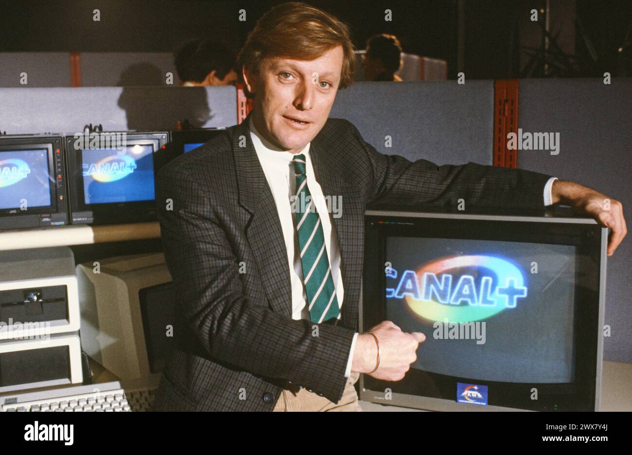 Sports journalist Roger Zabel the year he joined the French channel ...