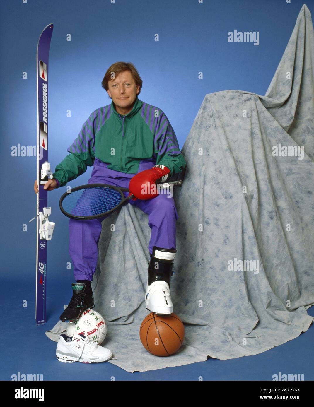 Roger Zabel, French journalist. 1990 Stock Photo - Alamy