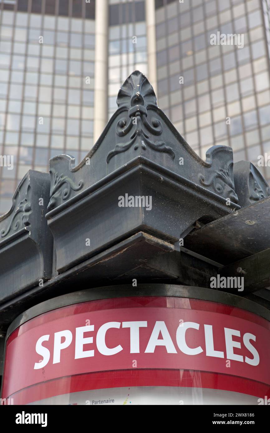 Paris, esplanade of the Montparnasse station, 14th arrondissement, half ...