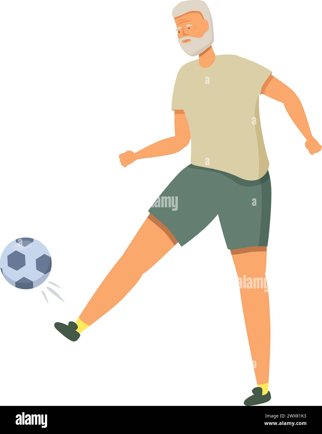 Old man soccer ball Stock Vector Images - Alamy