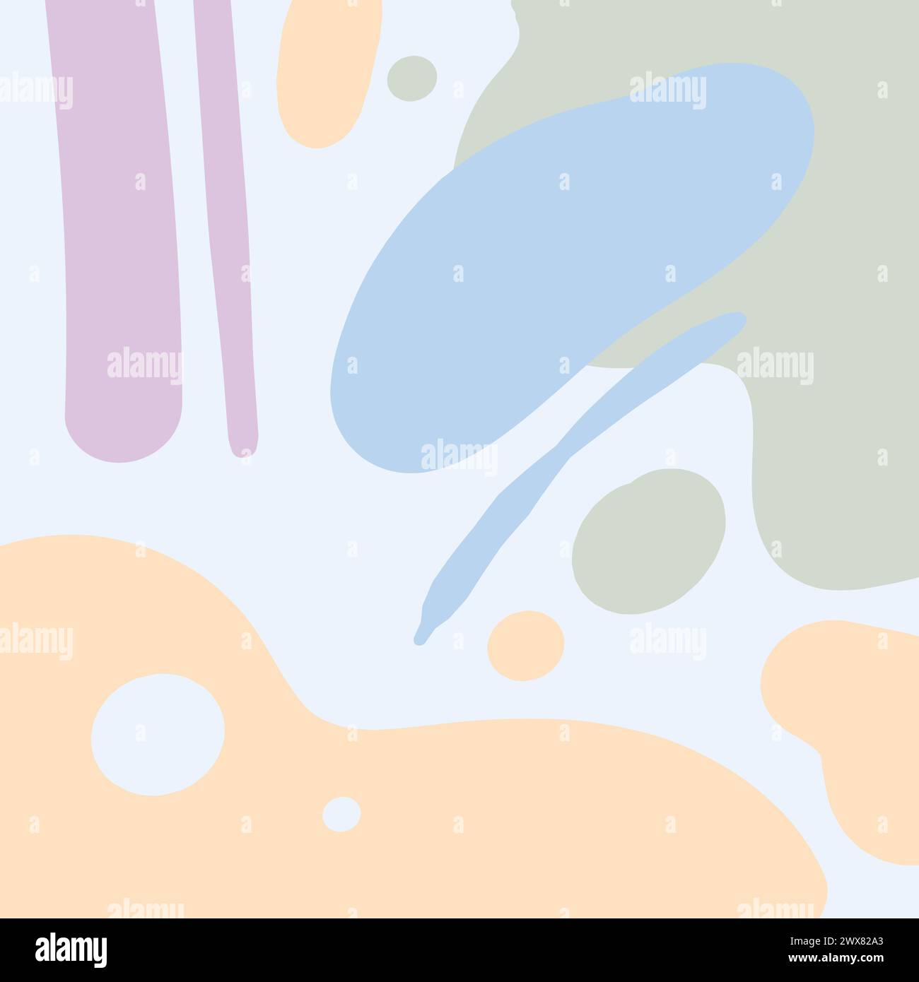 Multicolored vector background in pastel colors. Hand drawn ...