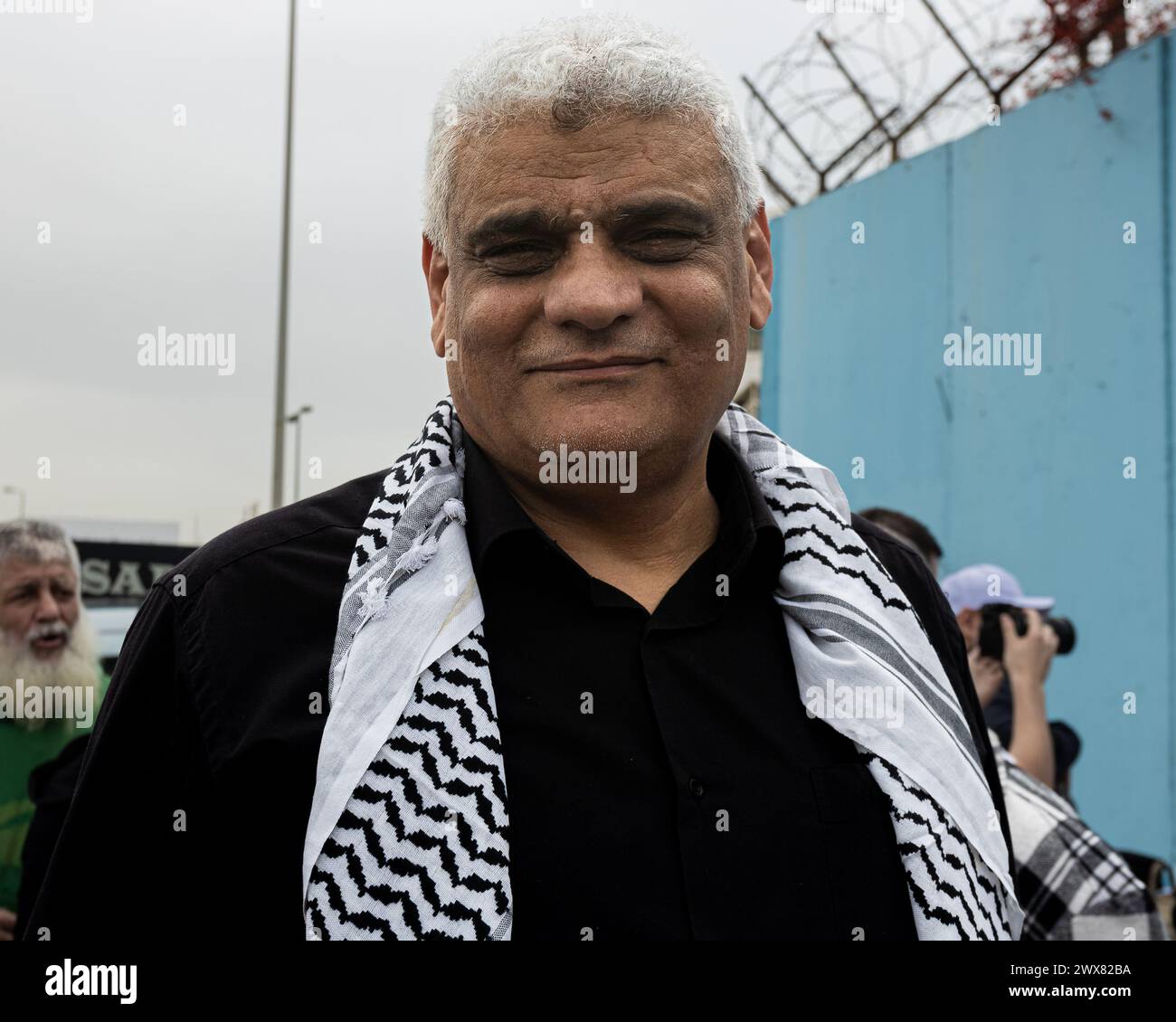 Beirut, Lebanon. 27th Mar, 2024. Suspended UNRWA school teacher Fathi ...