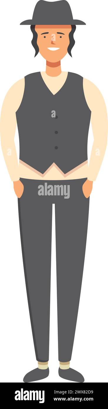 Jewish cute kid icon cartoon vector. Religion marriage. Character ...