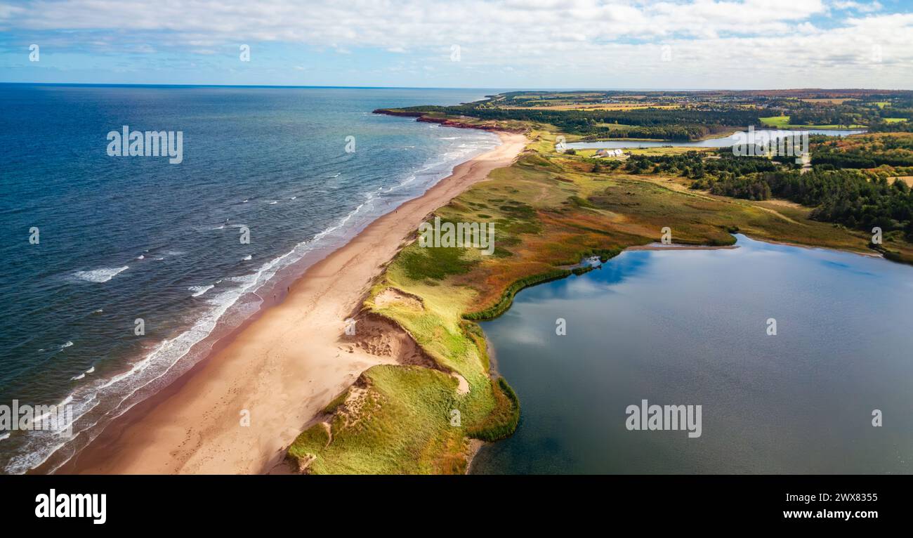 Sandy beach on the Atlantic Ocean. Cavendish, Prince Edward Island ...