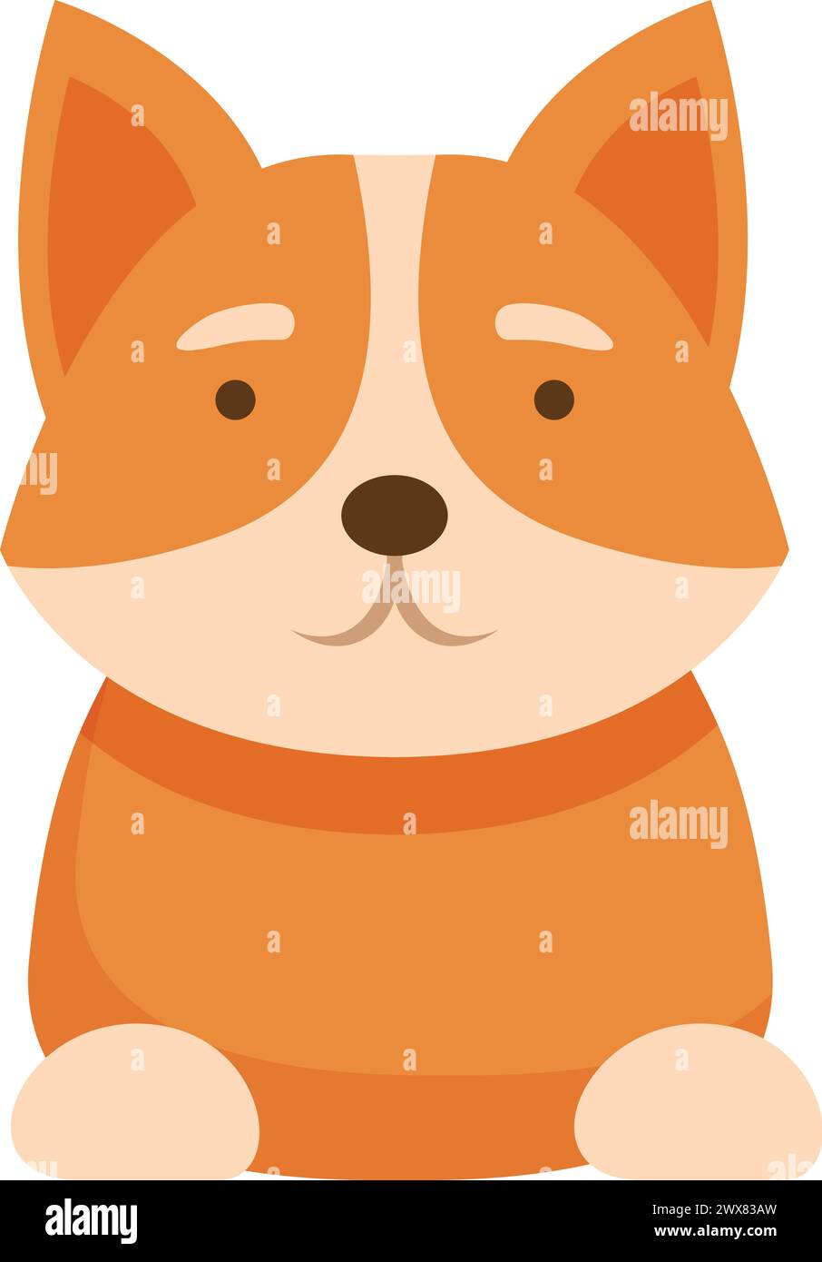 Cute puppy cat icon cartoon vector. Sad home stand. Owner home animal ...