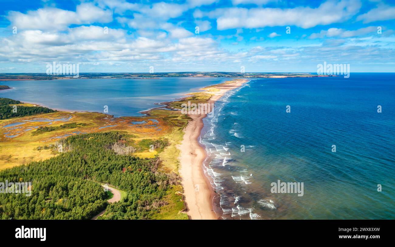 Sandy beach on the Atlantic Ocean. Cavendish, Prince Edward Island ...