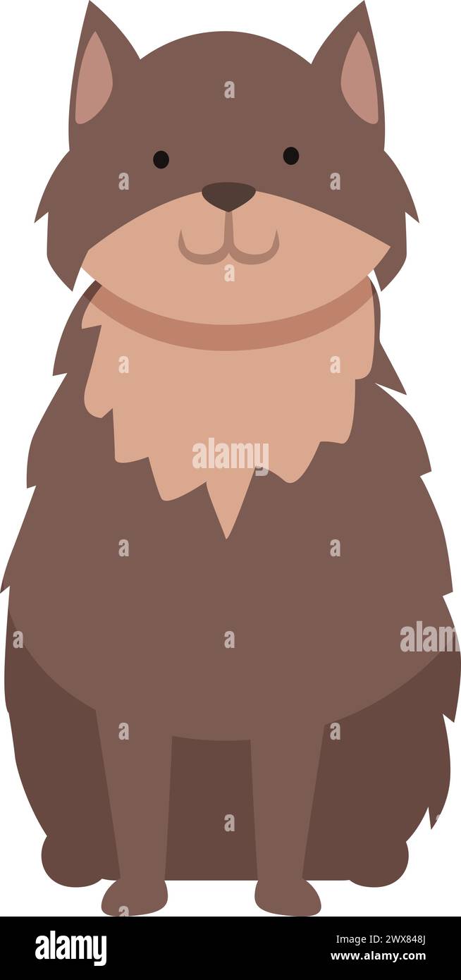 Furry pet icon cartoon vector. Owner cute animal. Breed furry friend ...