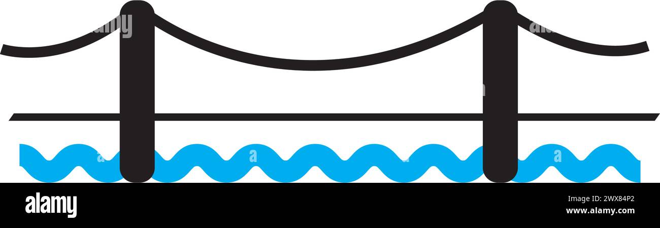 Bridge icon logo, vector design illustration Stock Vector Image & Art ...