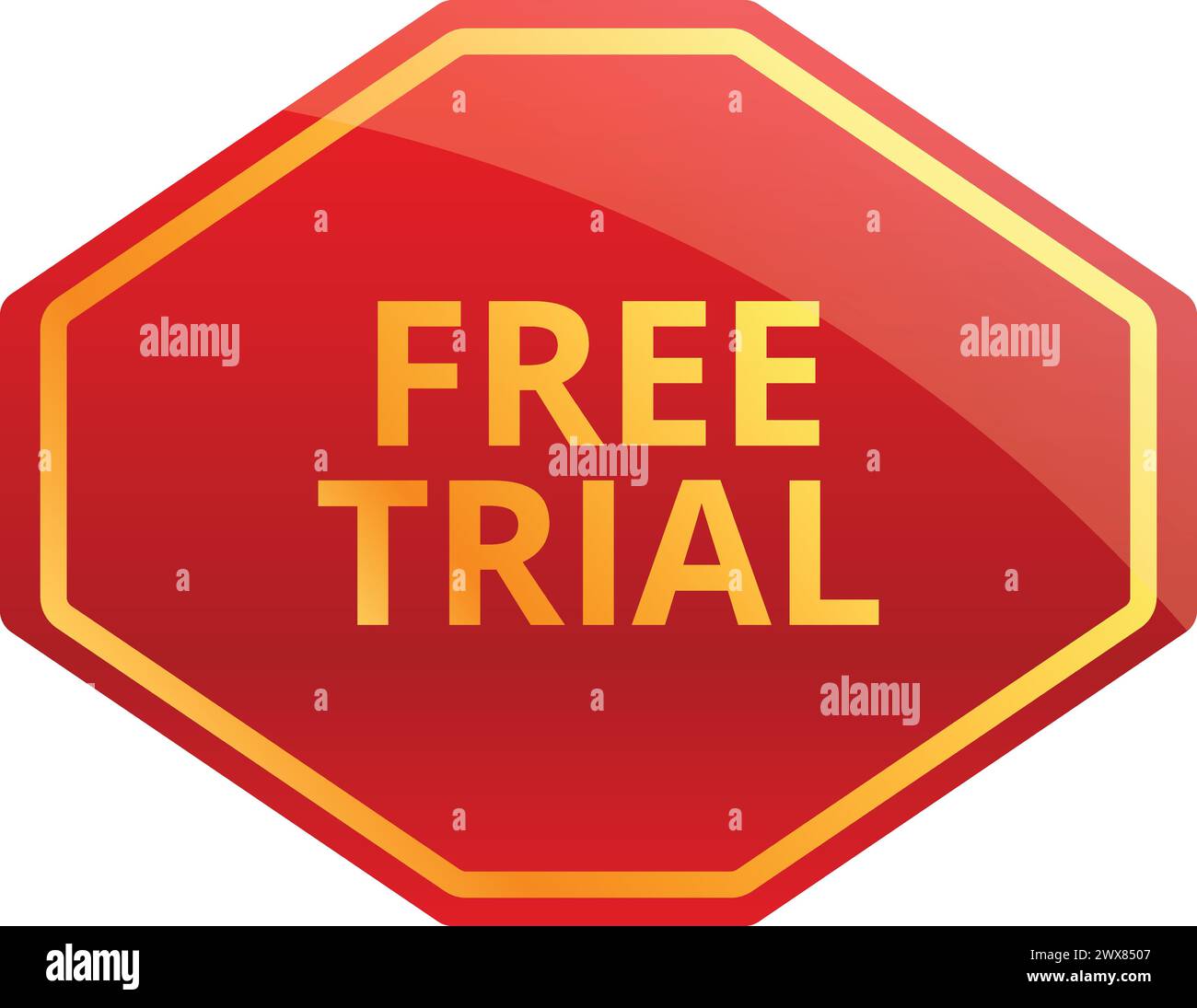Free trial product label icon cartoon vector. Sticker gift. Coupon ...