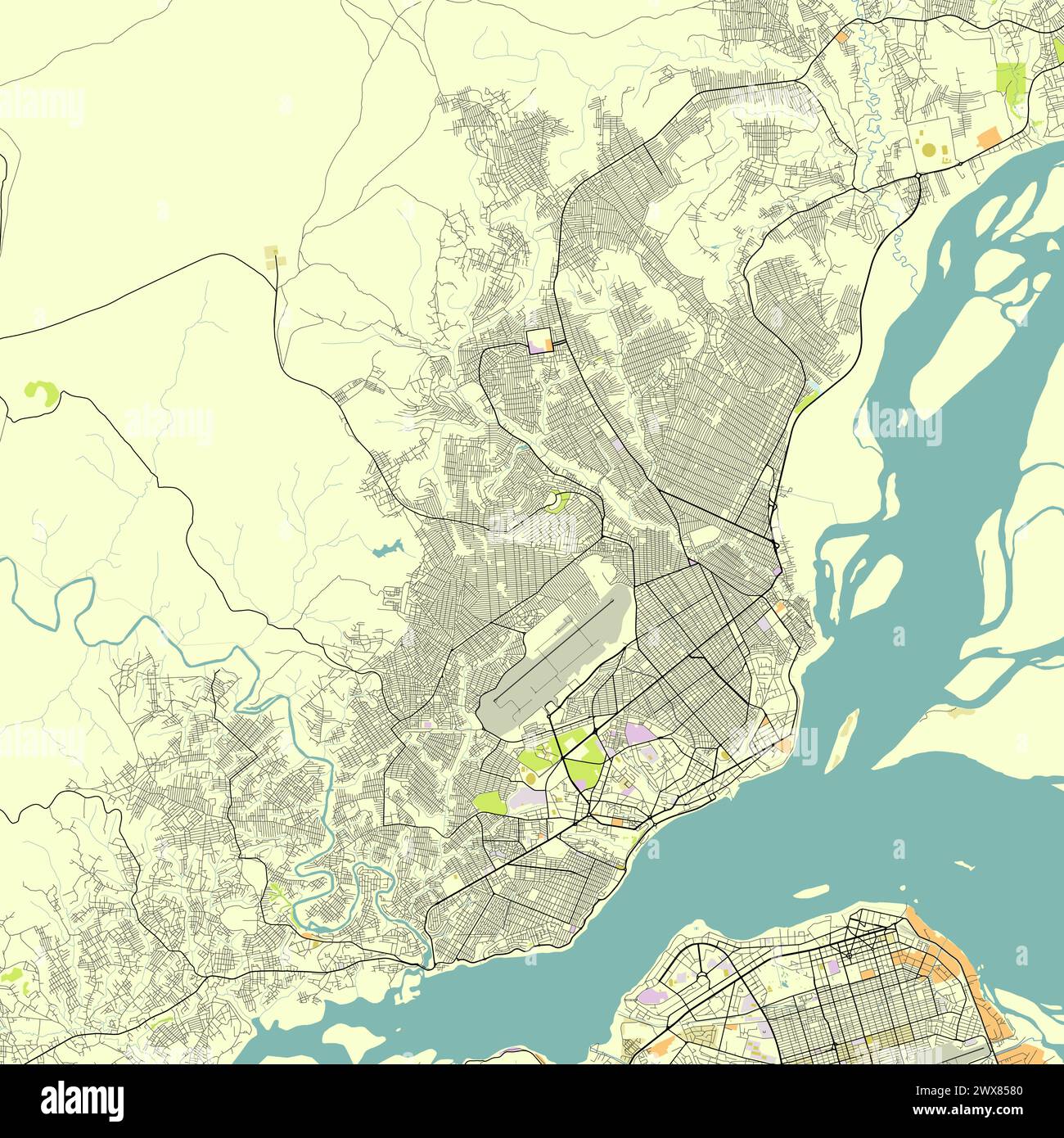 City map of Brazzaville Republic of the Congo Stock Vector Image & Art ...