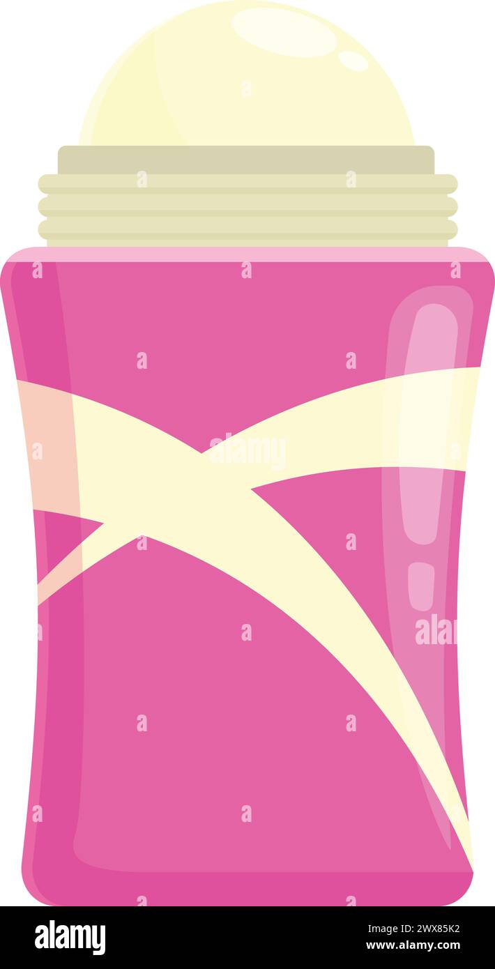 Pink roll on deodorant icon cartoon vector. Beauty spa. Glitter natural ...