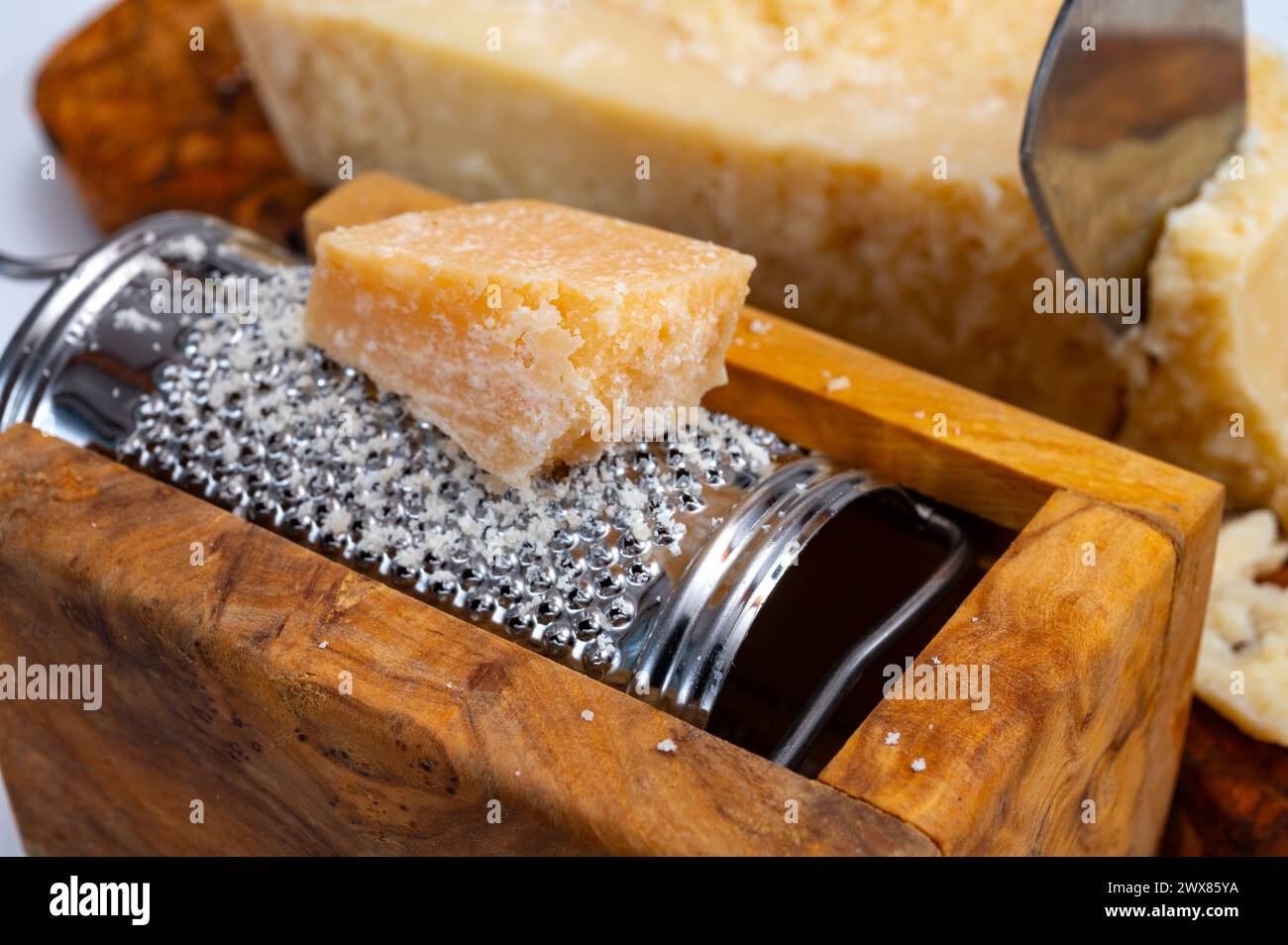 Traditional italian food - 24 months aged in caves Italian parmesan ...