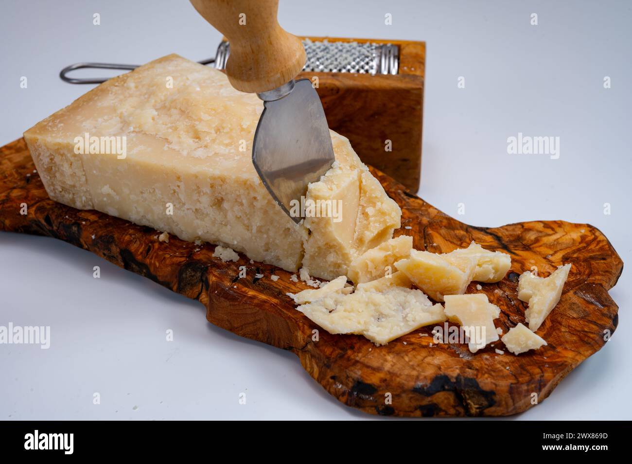 Traditional italian food - 24 months aged in caves Italian parmesan ...