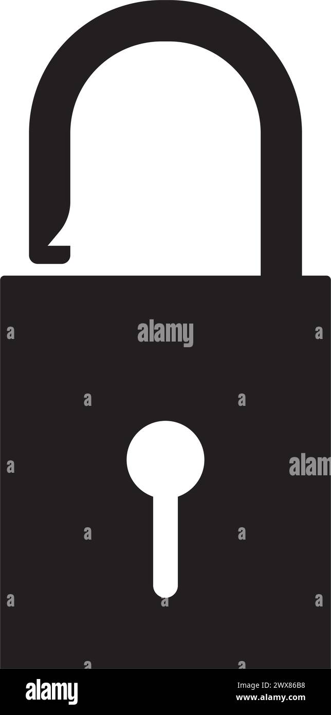 Padlock blue security design Black and White Stock Photos & Images - Alamy