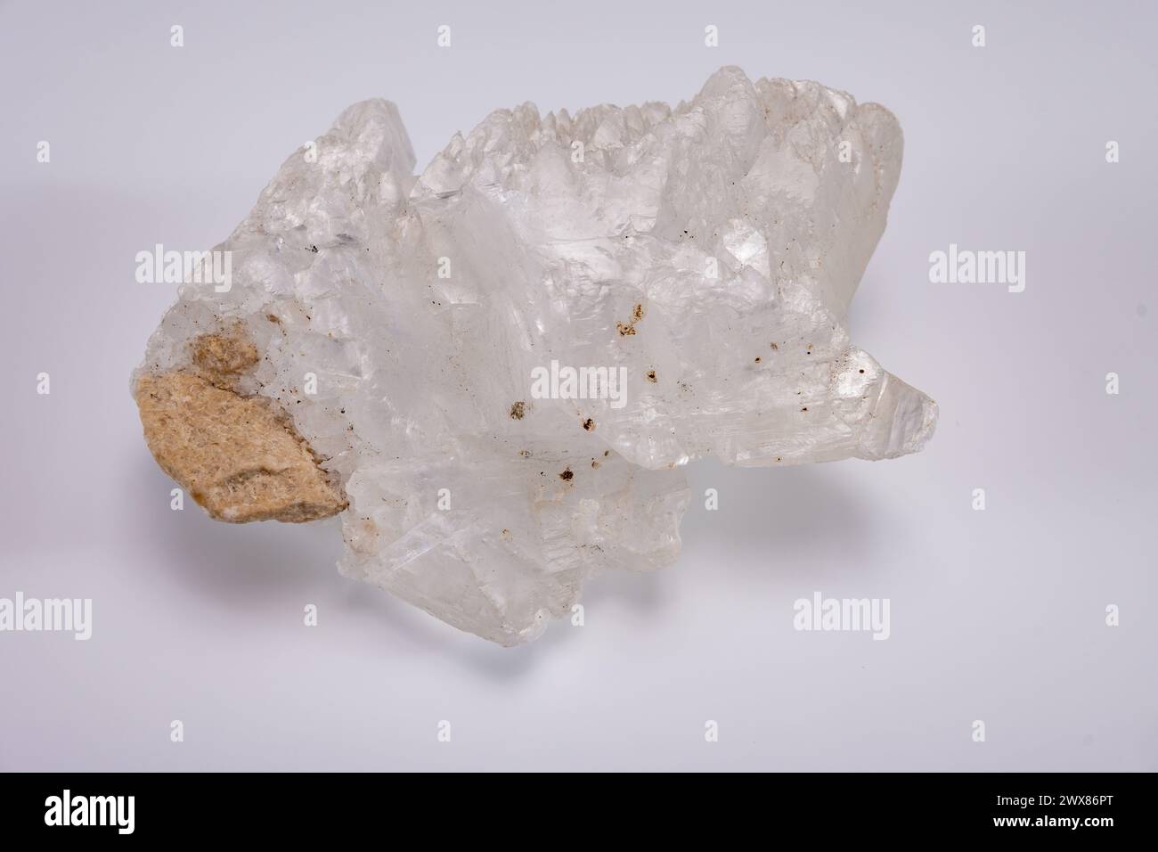 White mountains crystal of colorless gemstone quarts, geology mineral ...