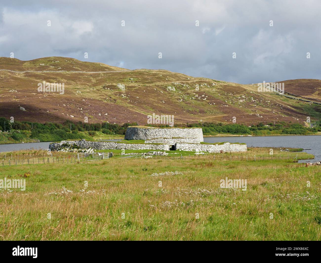 Clickimin broch in Lerwick, Shetland Islands. Scotland. The Broch is a ...