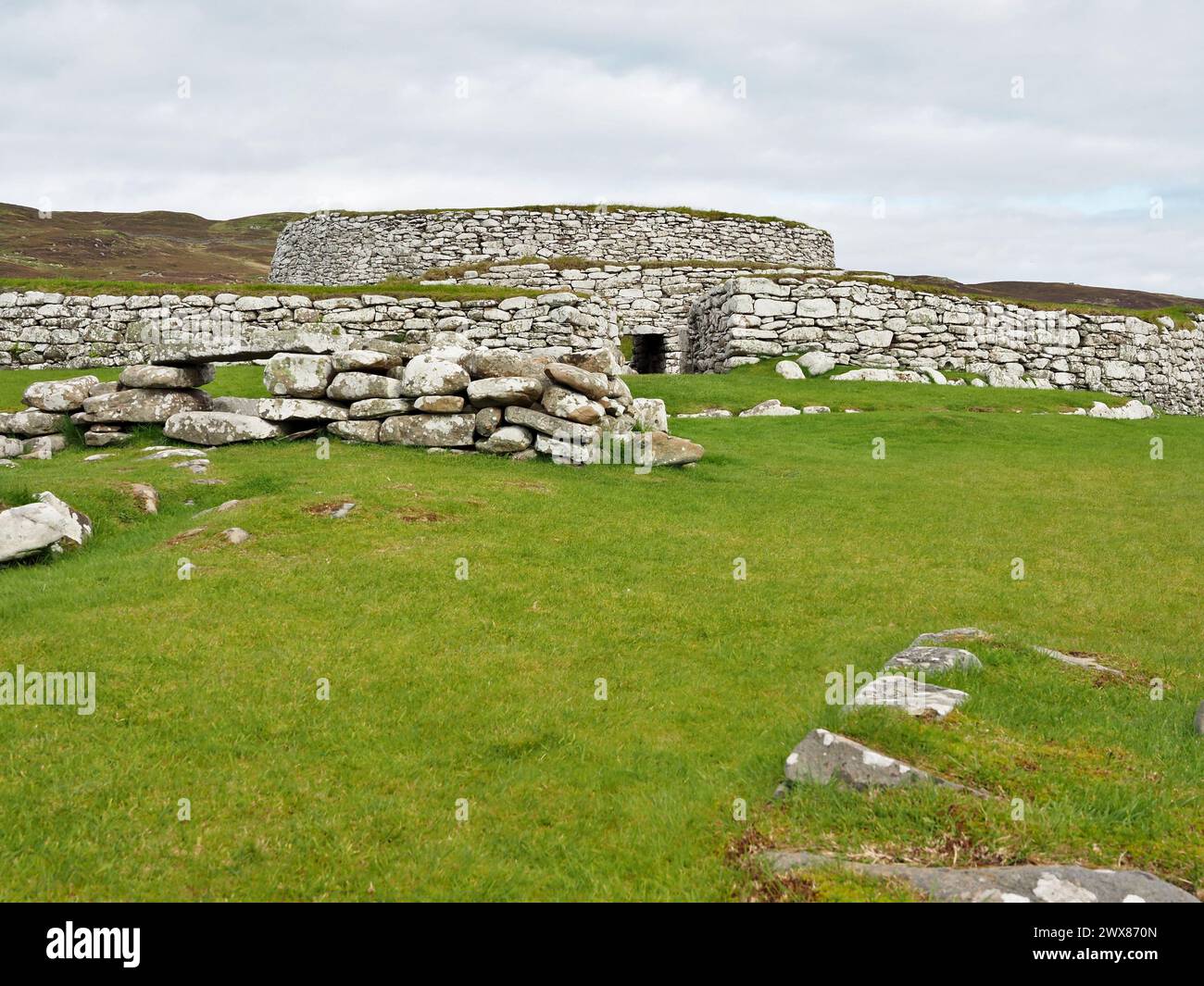 Clickimin broch in Lerwick, Shetland Islands. Scotland. The Broch is a ...