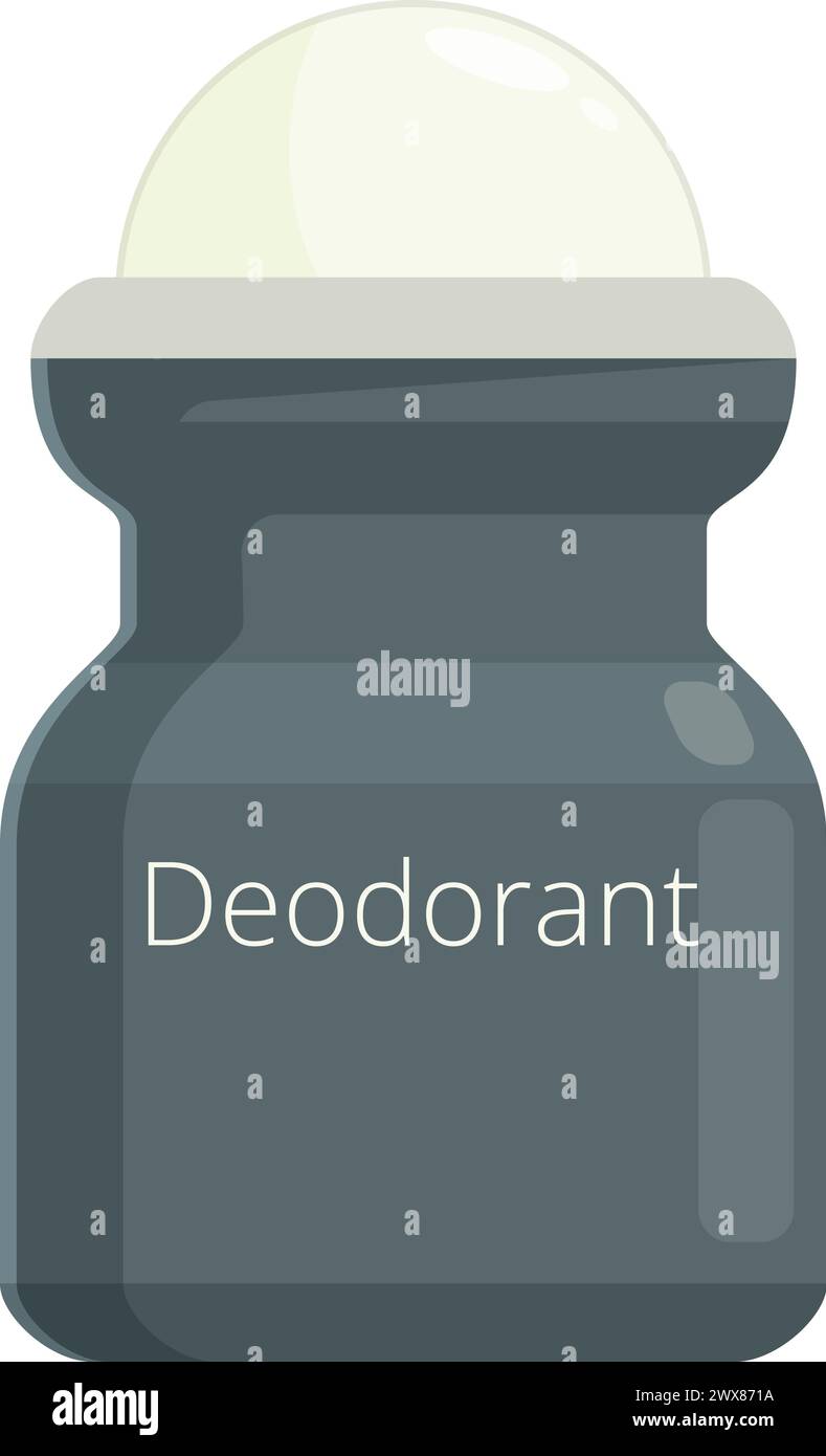 Black strong deodorant icon cartoon vector. Male cosmetic. Special spa ...
