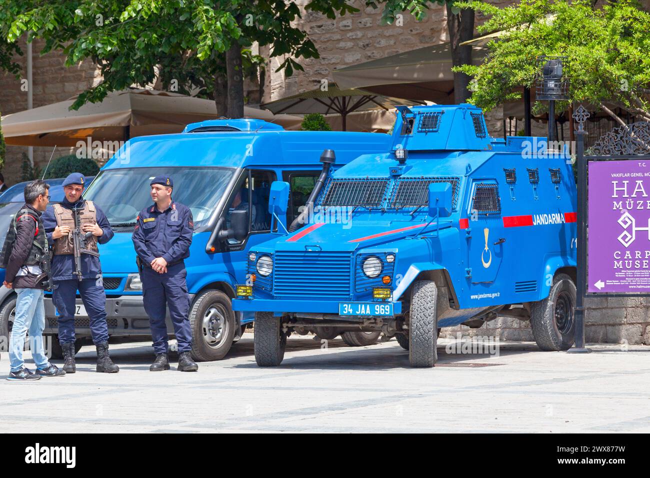 Istanbul, Turkey - May 09 2019: Officers of the Jandarma (Gendarmerie ...