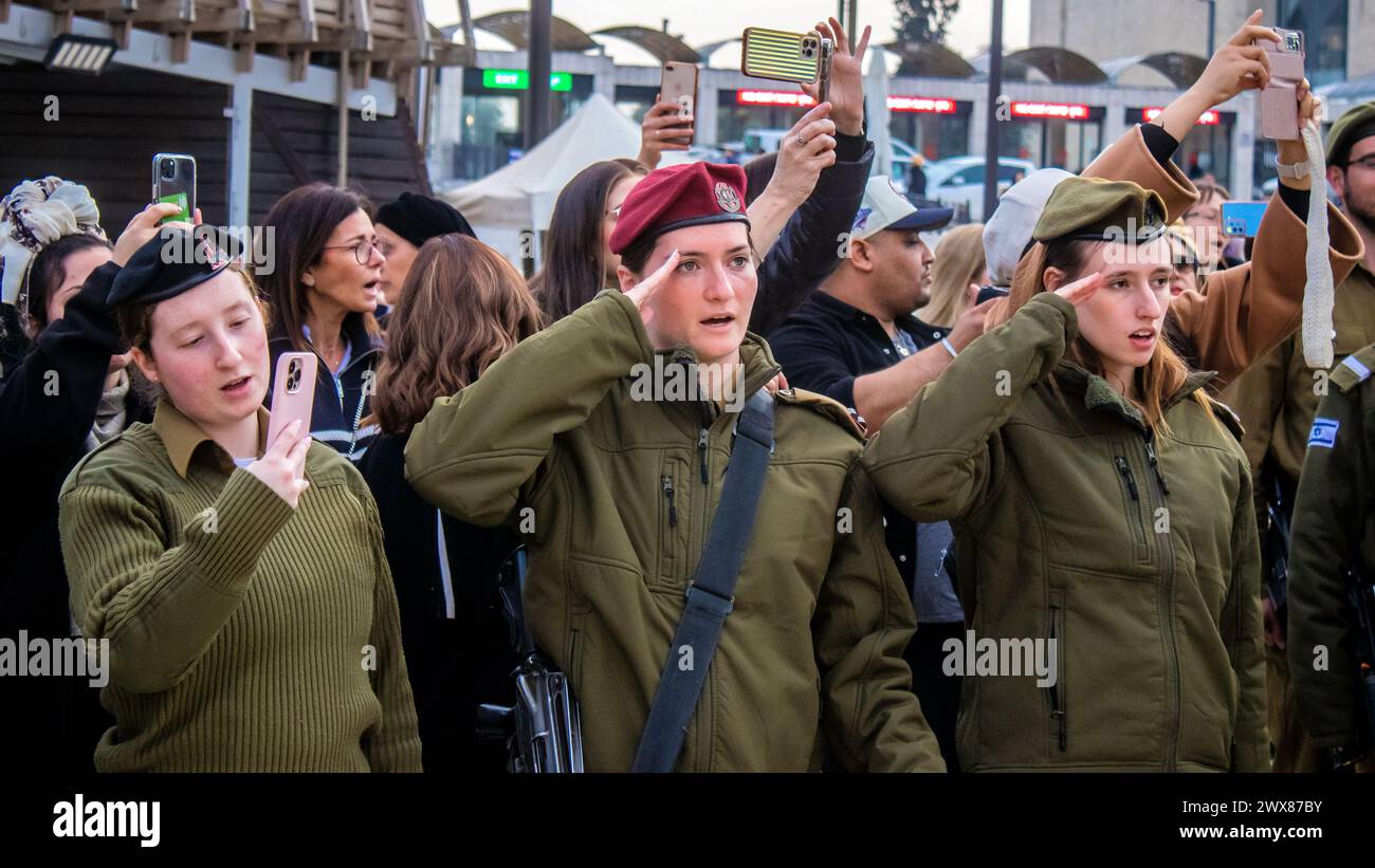 Induction ceremony for new graduates of the IDF officer school. The ...