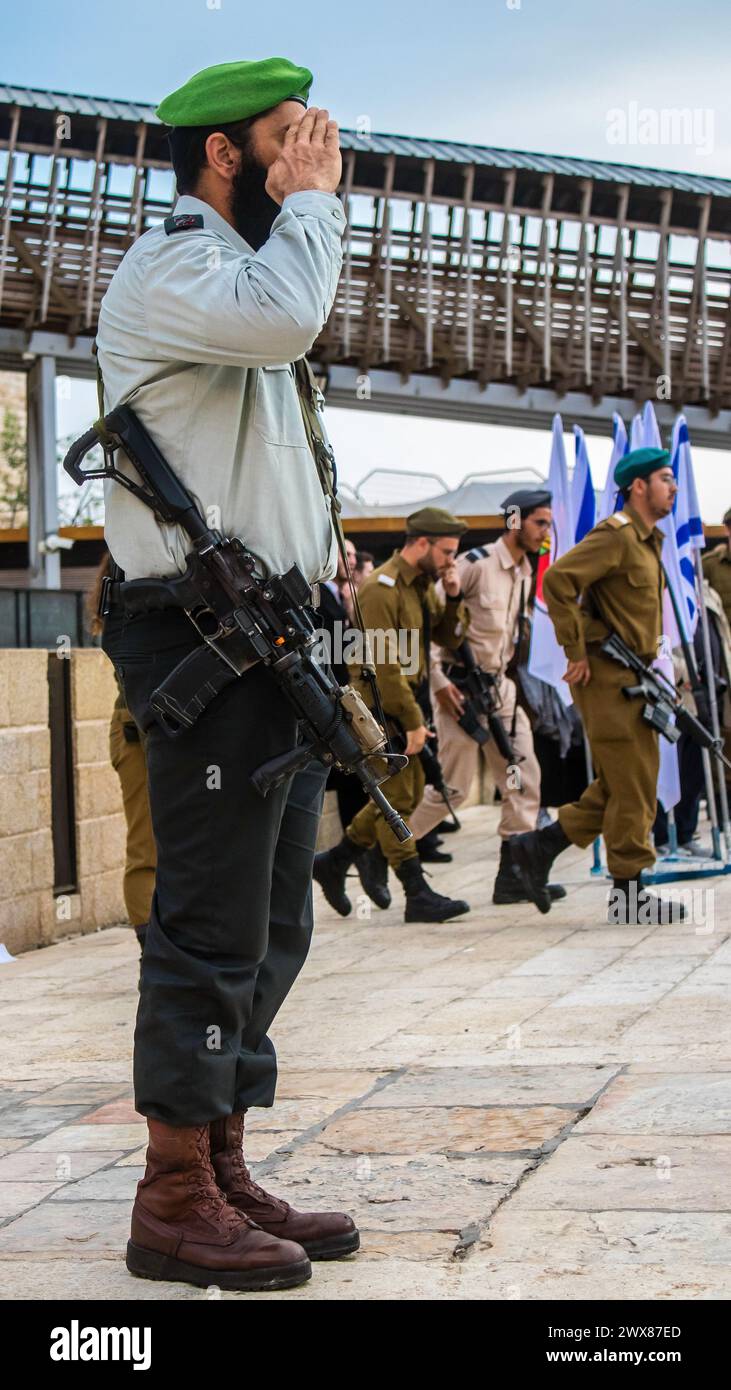Induction ceremony for new graduates of the IDF officer school. The ...