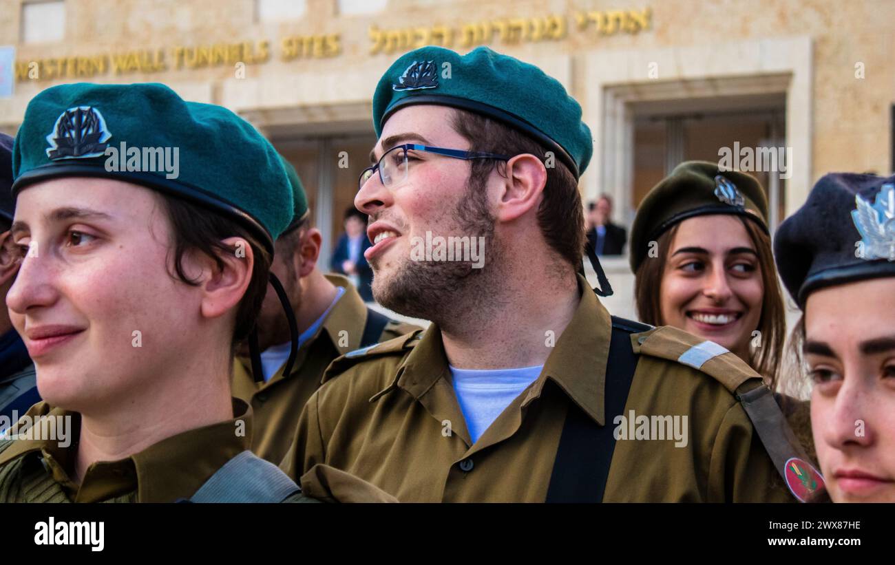 Induction ceremony for new graduates of the IDF officer school. The ...