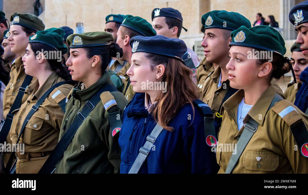 Induction ceremony for new graduates of the IDF officer school. The ...