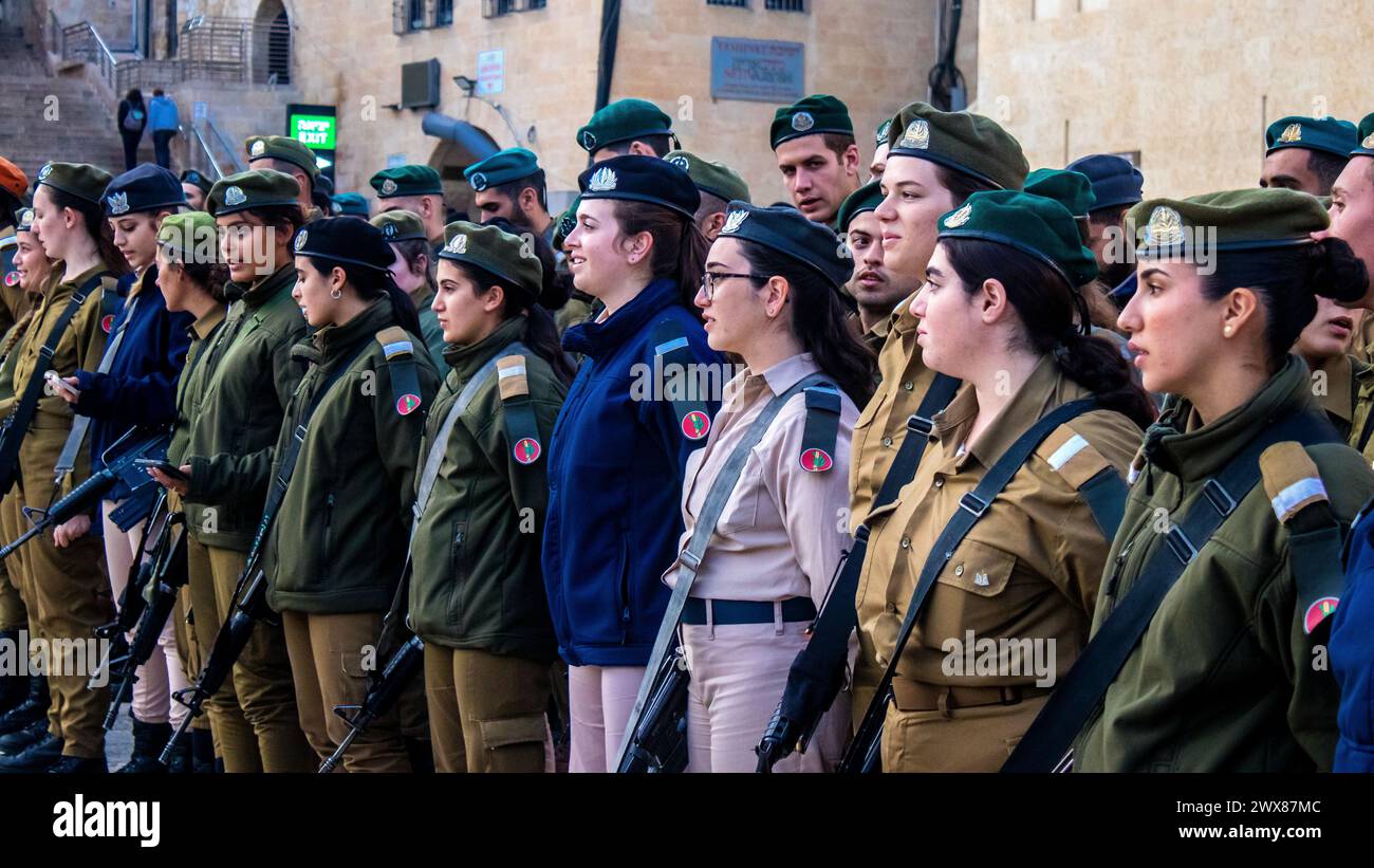 Induction ceremony for new graduates of the IDF officer school. The ...