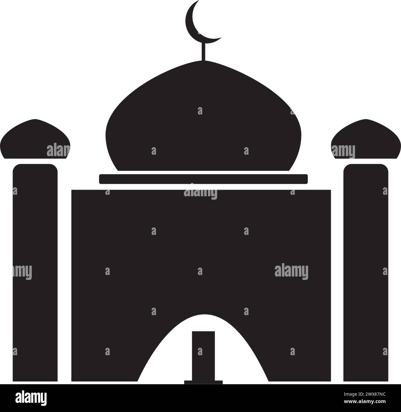 Mosque icon logo, vector design illustration Stock Vector Image & Art ...