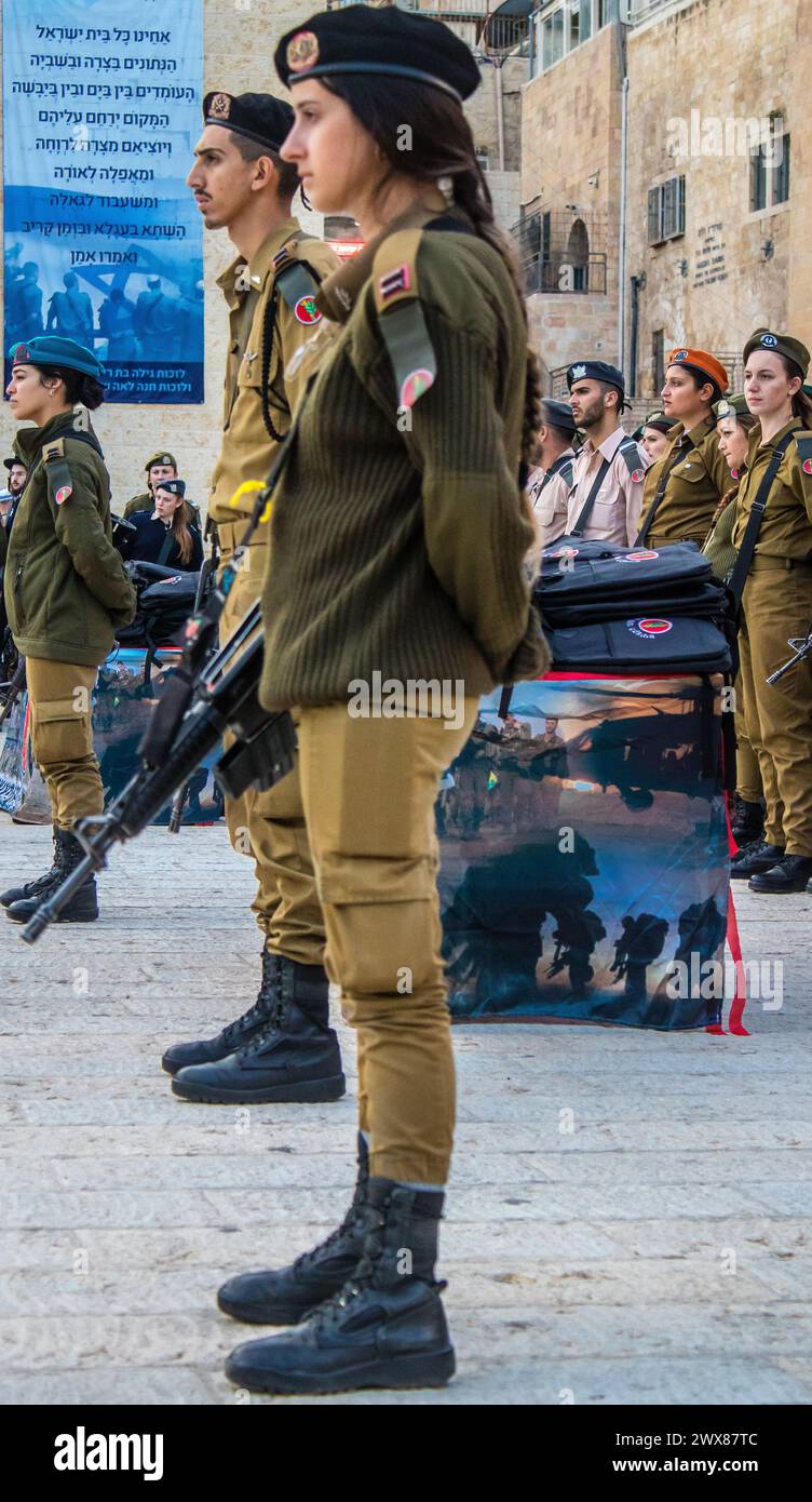 Induction ceremony for new graduates of the IDF officer school. The ...
