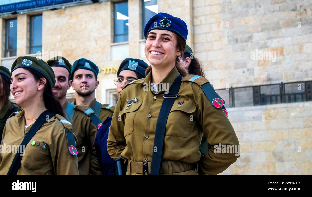 Induction ceremony for new graduates of the IDF officer school. The ...