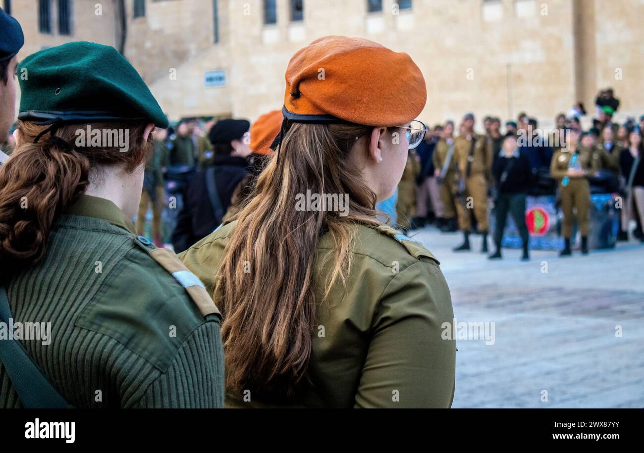 Induction ceremony for new graduates of the IDF officer school. The ...