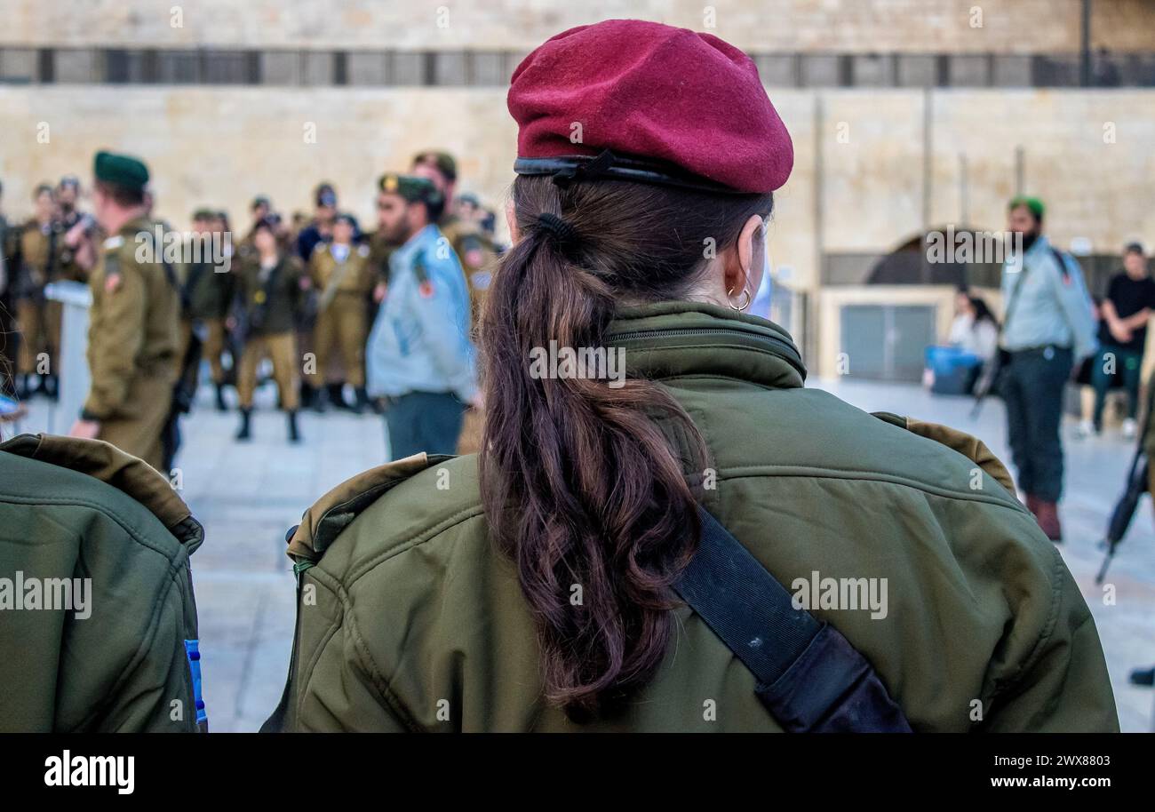 Induction ceremony for new graduates of the IDF officer school. The ...