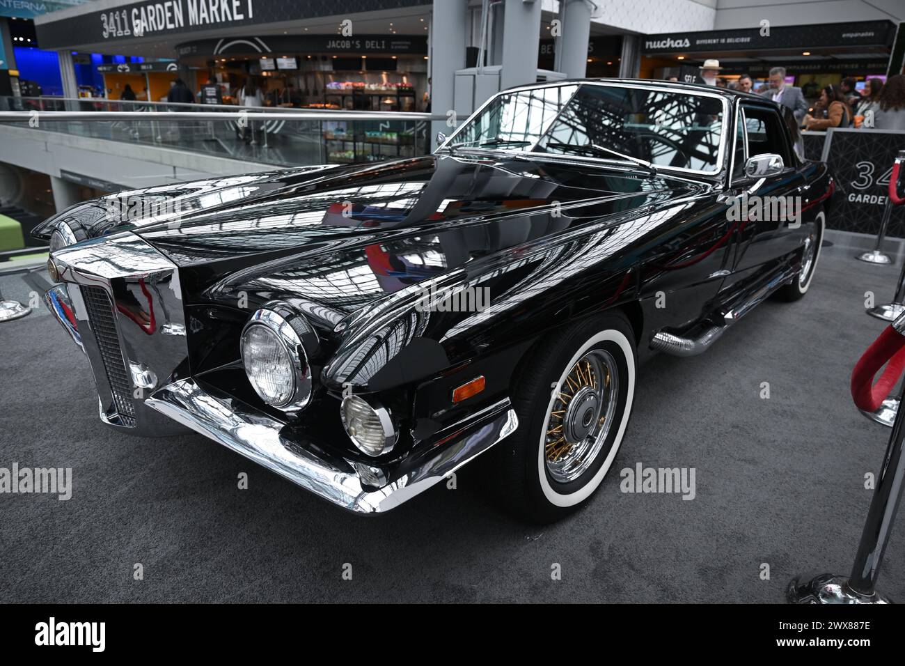 A 1971 Stutz Blackhawk, once owned by Elvis Presley, at the New York ...