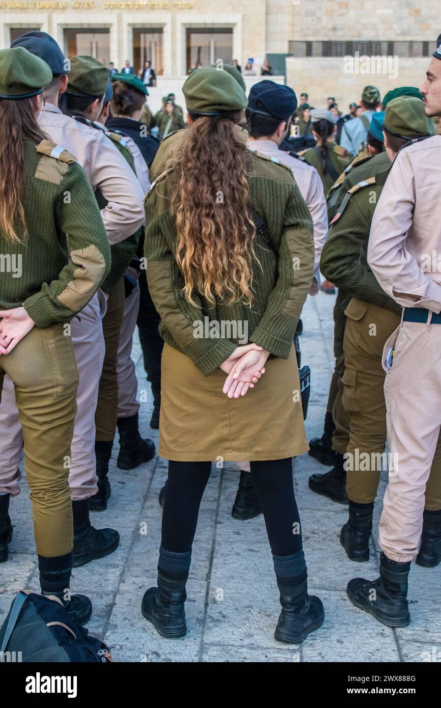 Induction ceremony for new graduates of the IDF officer school. The ...