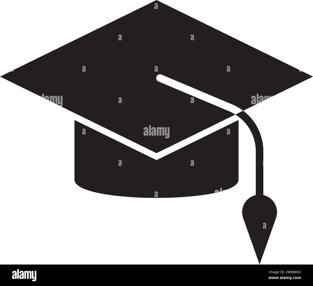 graduation hat icon vector illustration logo design Stock Vector Image ...