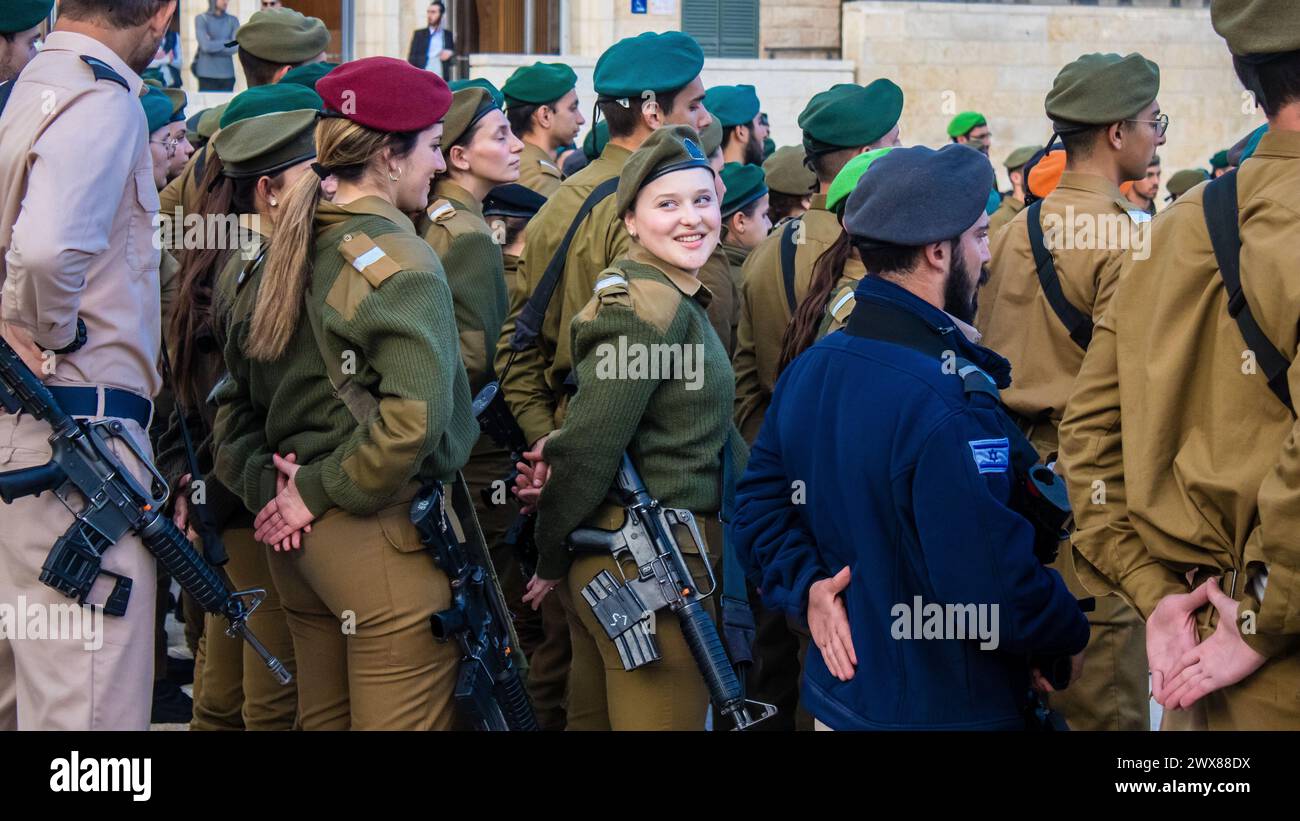 Induction ceremony for new graduates of the IDF officer school. The ...
