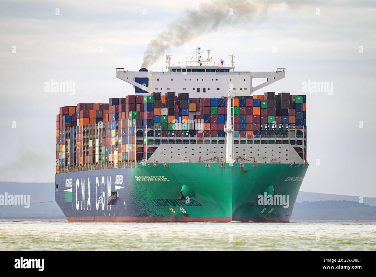 The LNG-powered Ultra Large container ship CMA CGM Concorde heading in ...