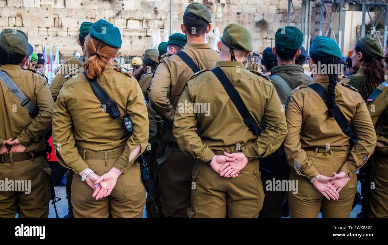 Induction ceremony for new graduates of the IDF officer school. The ...