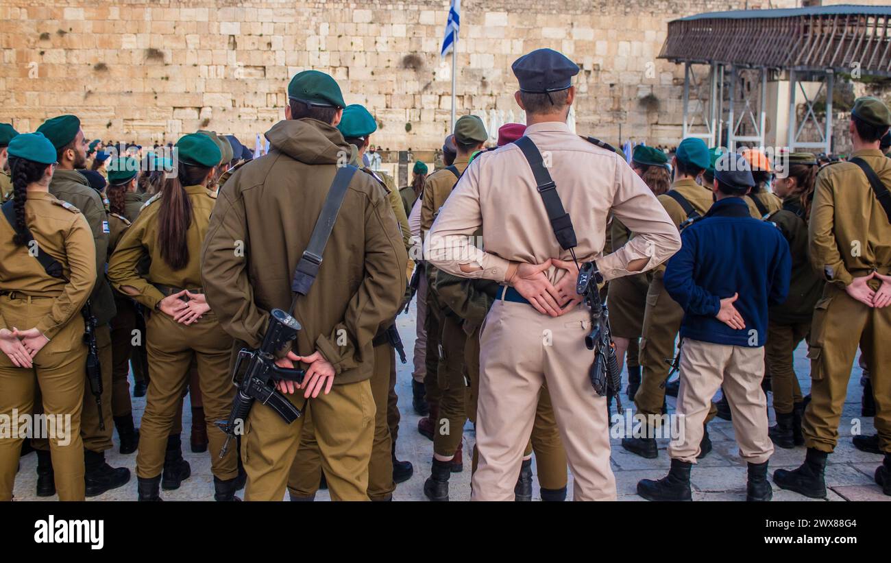 Induction ceremony for new graduates of the IDF officer school. The ...