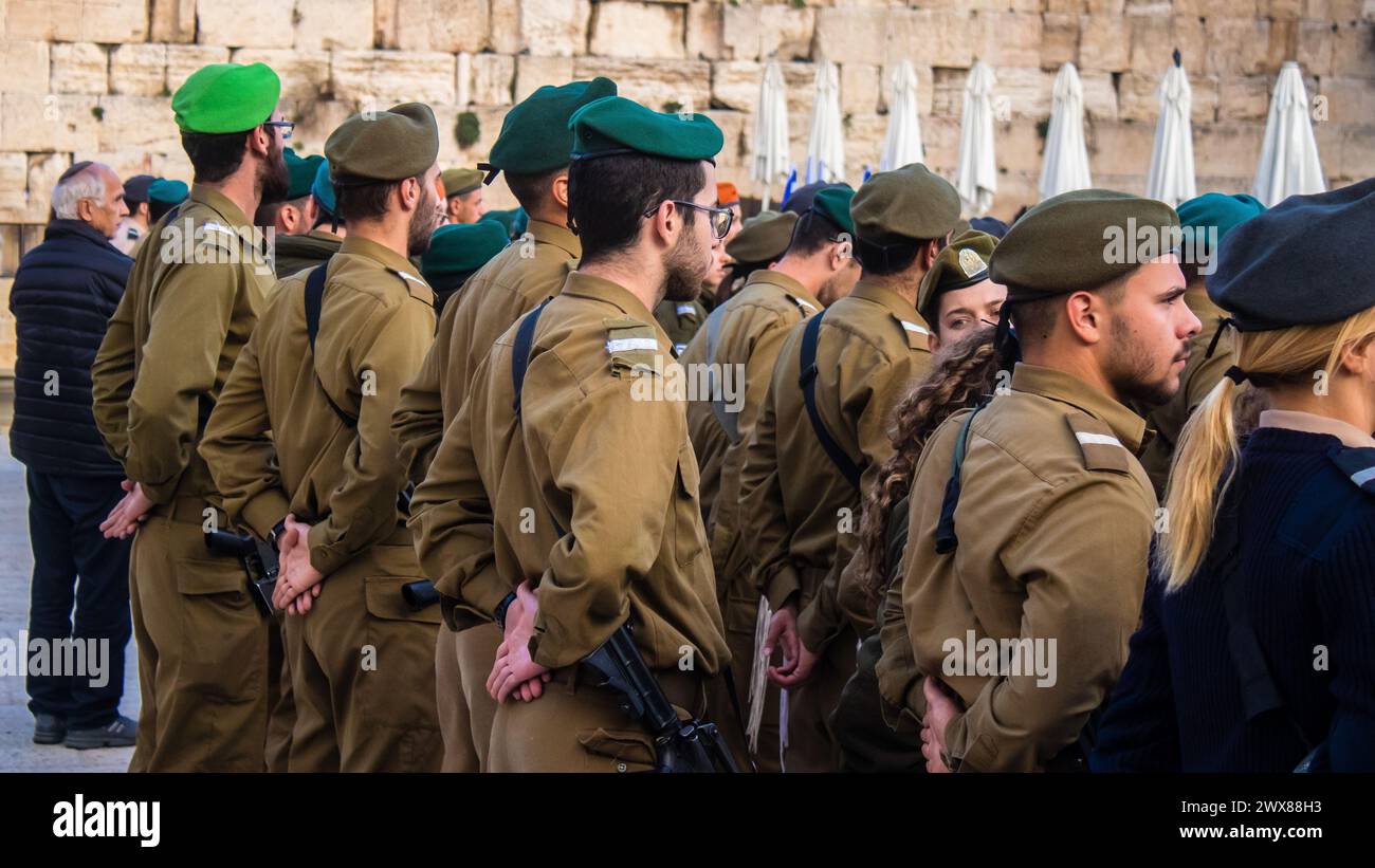 Induction ceremony for new graduates of the IDF officer school. The ...