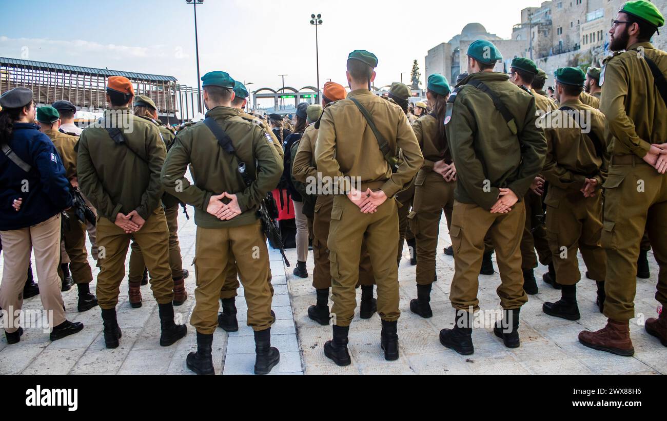 Induction ceremony for new graduates of the IDF officer school. The ...