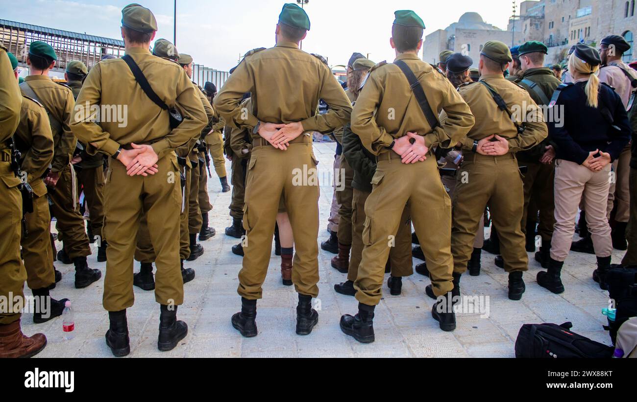 Induction ceremony for new graduates of the IDF officer school. The ...