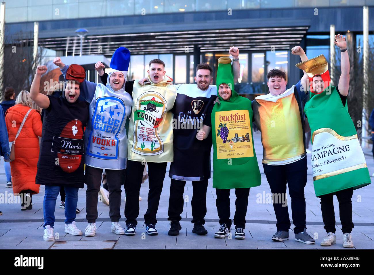 Fans in fancy dress ahead of night nine of the betMGM Premier League ...