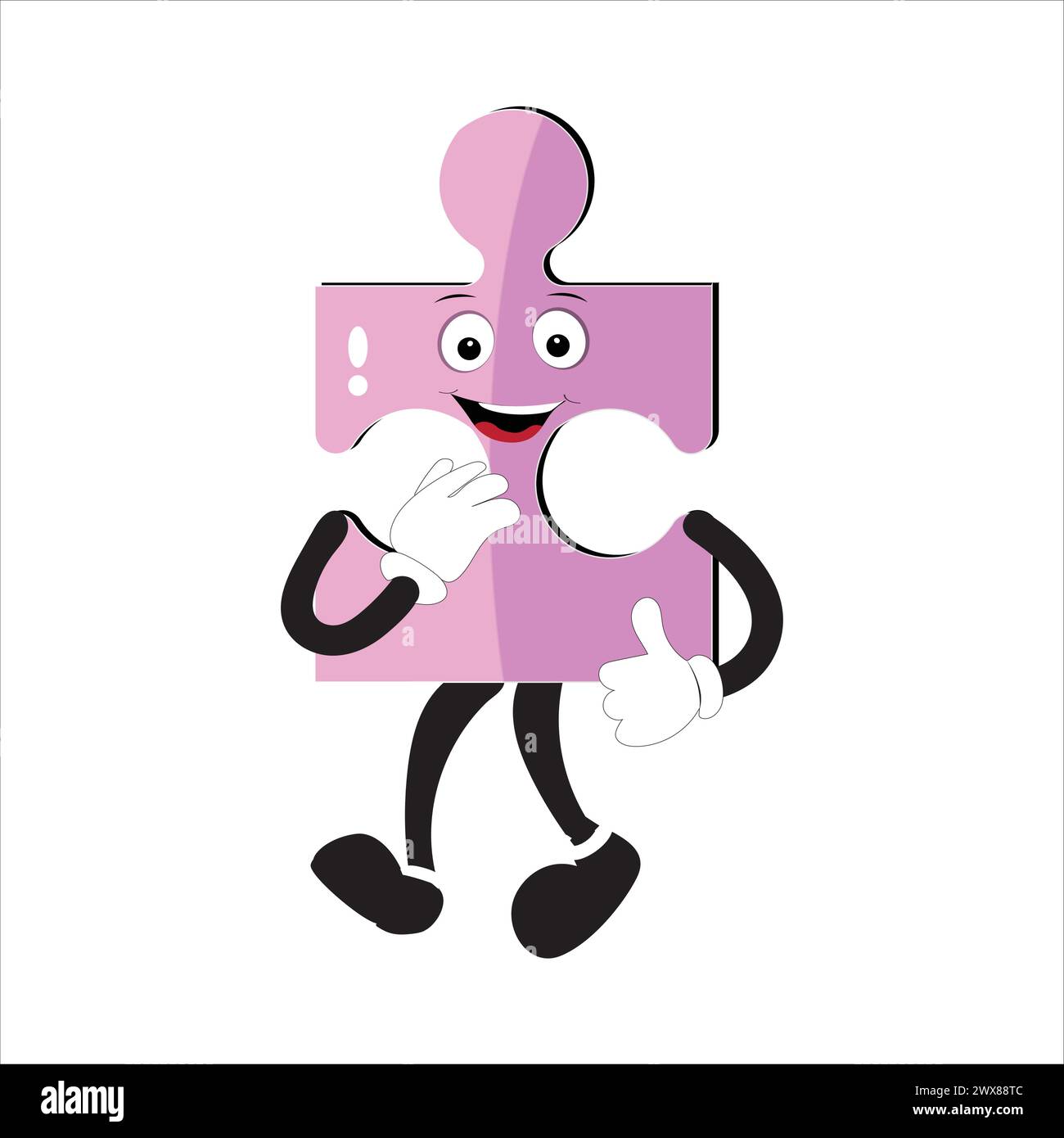 Cartoon illustration jigsaw puzzle clip Stock Vector Images - Alamy