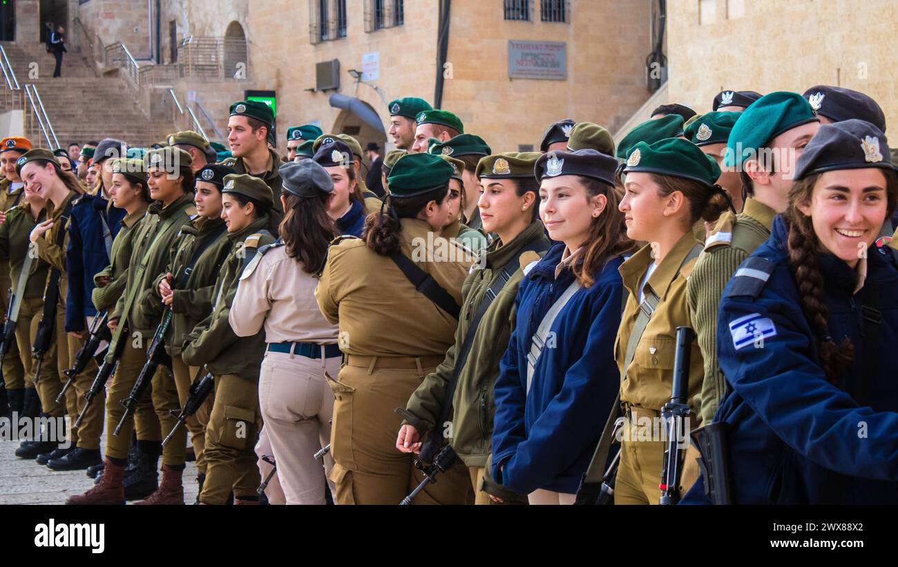 Induction ceremony for new graduates of the IDF officer school. The ...